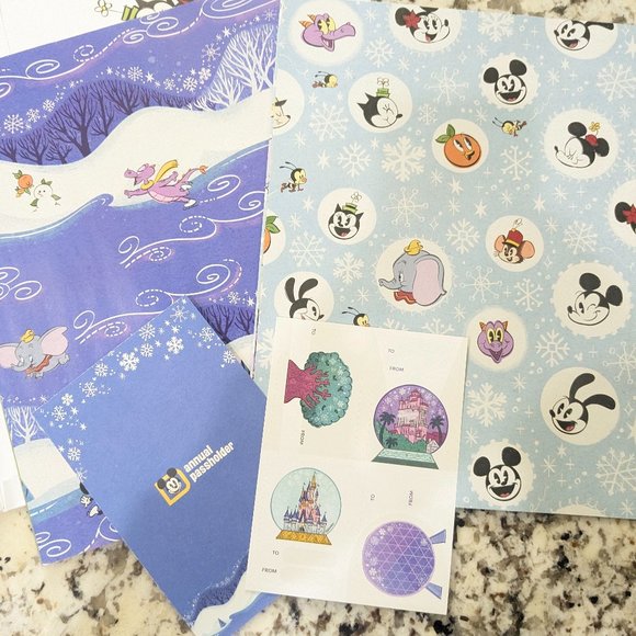 Disney | Party Supplies | Disney Annual Passholder Gift Wrap Sticker ...